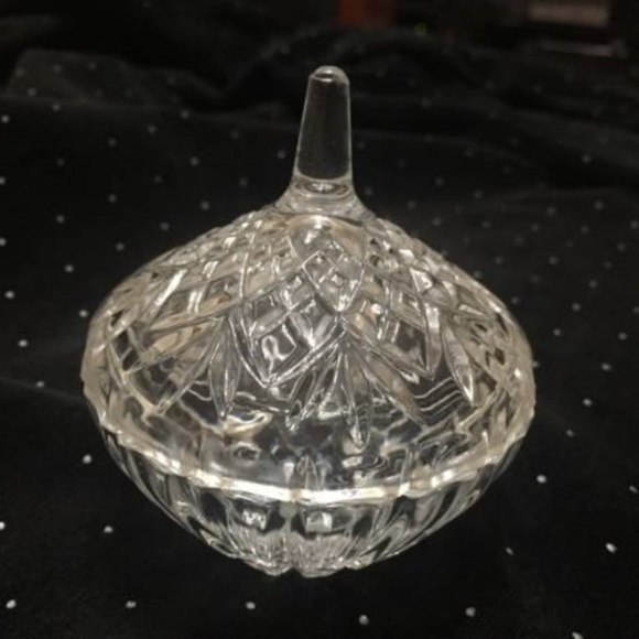 unbranded | Accents | Round Clear Glass Trinket Box With Lid | Poshmark